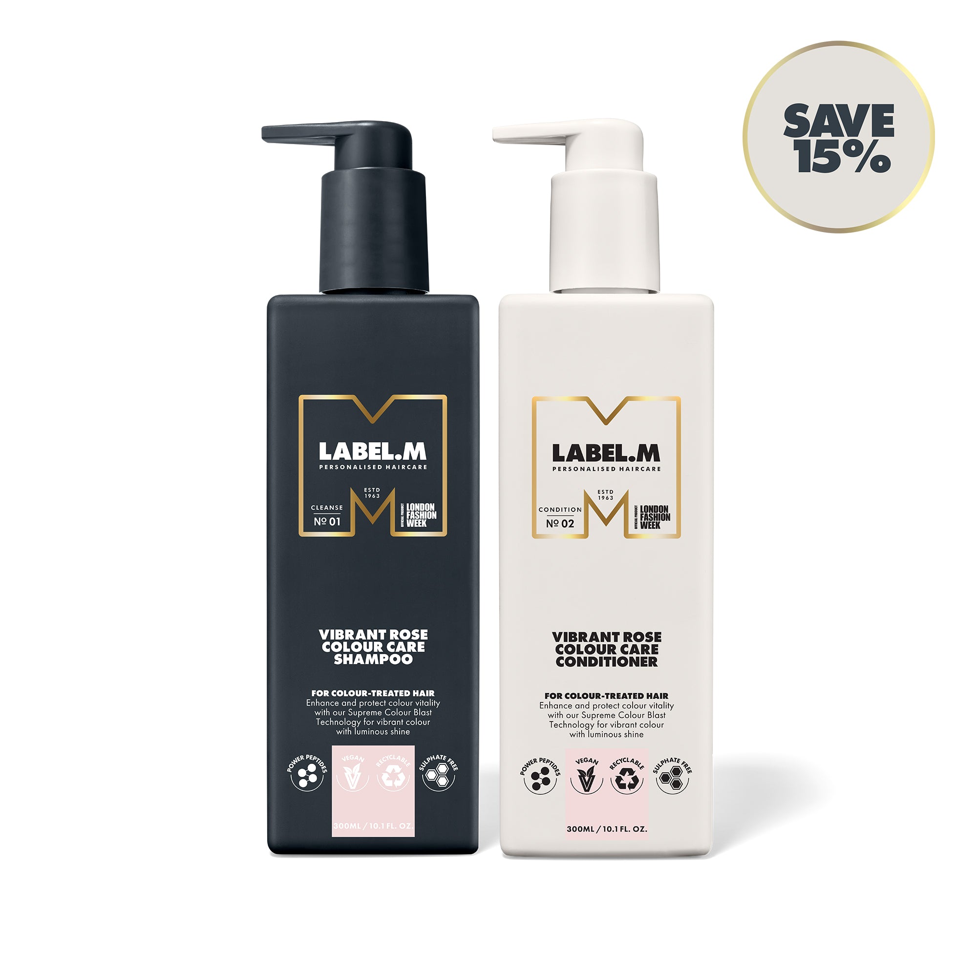 LABEL.M Vibrant Rose Shampoo & Conditioner Colour Care Set – TONI&GUY SHOP